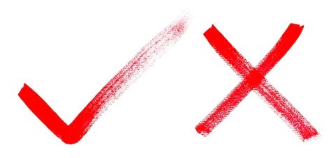 Premium Photo Hand Drawn Correct And Incorrect Symbols