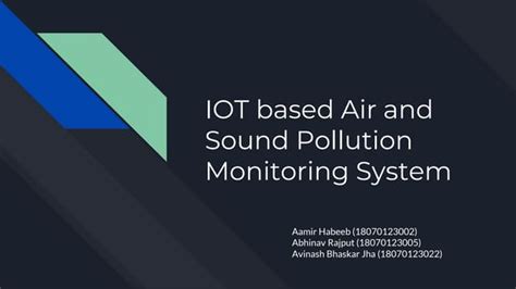 Iot Based Air Pollution Monitoring Pptx