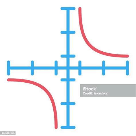 Mathematics Graph Vector Concept Colored Icon Or Sign Stock