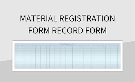 Free Material List Templates For Google Sheets And Microsoft Excel Slidesdocs