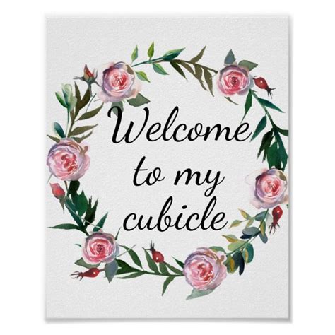 Welcome To My Cubicle Sign Office Desk Work Zazzle Work Cubicle