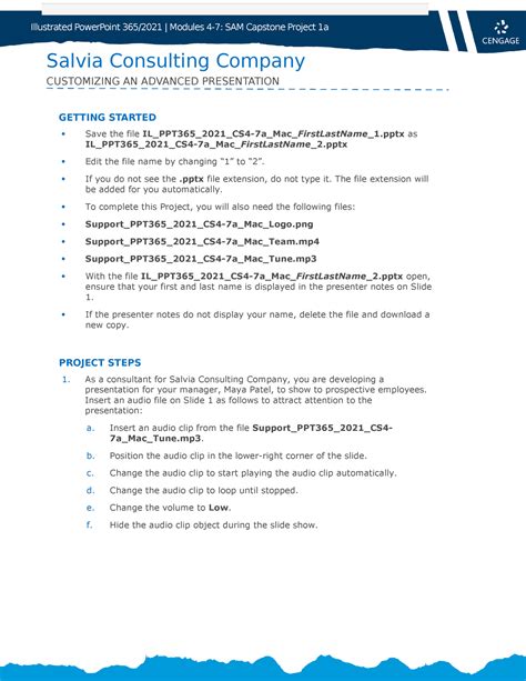 Instructions Excel Illustrated PowerPoint 365 2021 Modules 4 7 SAM Capstone Project 1a
