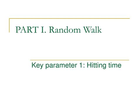 Ppt Random Walk On Graphs And Its Algorithmic Applications Powerpoint