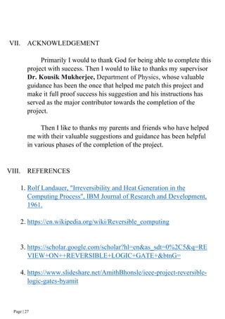 A Review On Reversible Logic Gates And Their Implementation PDF