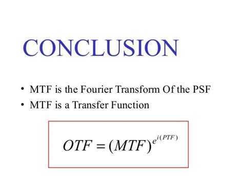 Modulation Transfer Function Mtf