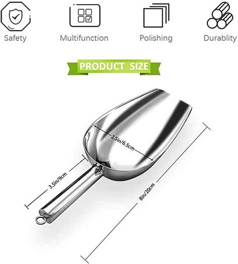 High Quality Stainless Steel Ice Scoop For Sale Ice Cube Scoop Metal