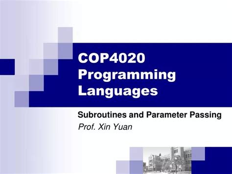 Ppt Cop4020 Programming Languages Powerpoint Presentation Free