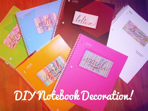 DIY Simple Notebook Cover Label Decoration Works On Plastic Covers TheeSparkleCorner Xoxo C