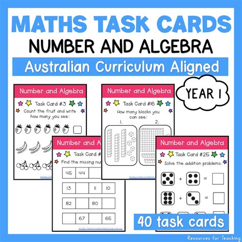Year Number Algebra Task Cards Resources For Teaching Australia