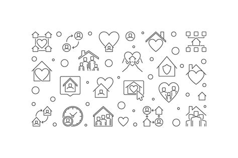 Stay Home Vector Concept Outline Horizontal Illustration 13093407 Vector Art At Vecteezy