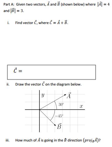 Solved Given Two Vectors A Vector And B Vector Shown Chegg Com