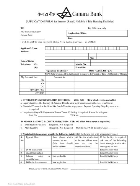 Fillable Online Fednet Registrationnet Banking Servicesfederal Bank