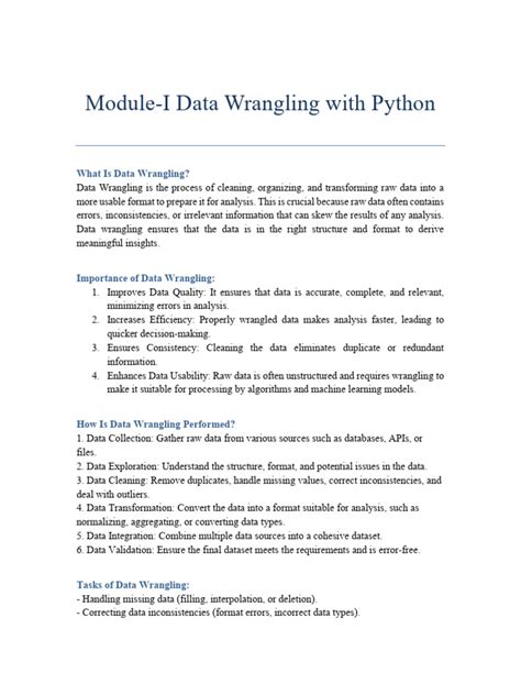 Data Wrangling With Python Lab Manual Pdf World Wide Web Internet And Web
