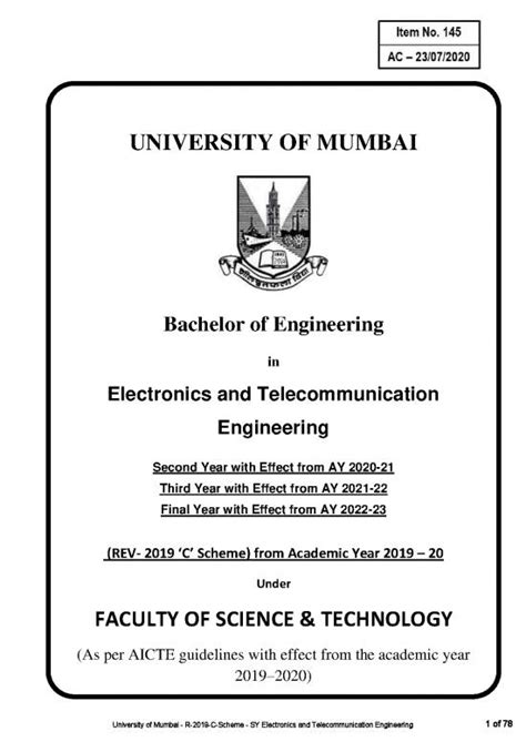 Pdf Certificate Online 191762 Electronics And Telecommunication