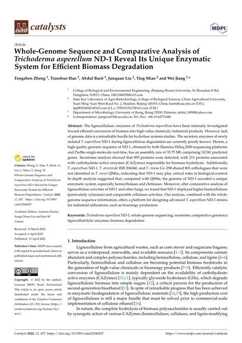 Pdf Whole Genome Sequence And Comparative Analysis Of Trichoderma