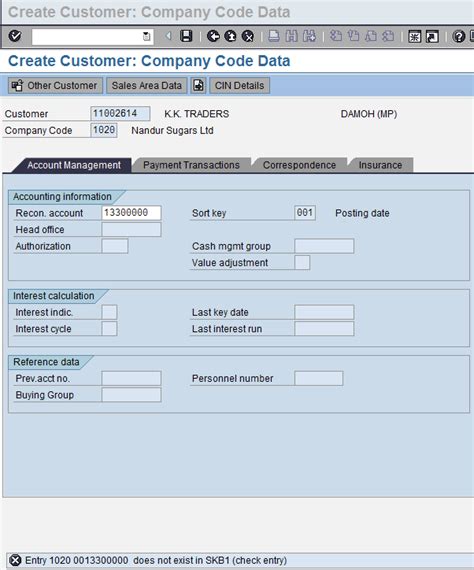 how to maintain table skb1 in sap sd module sap community