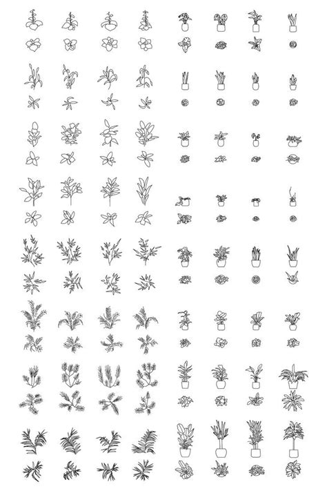 Free Cad Blocks Plants And Bushes 01 Artofit