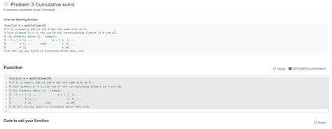 solved problem 3 cumulative sums o solutions submitted max