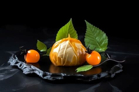 Dessert Decorated Physalis Berry Generate Ai