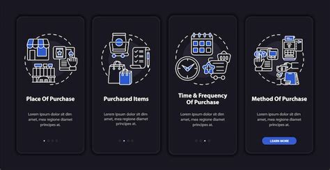 Premium Vector Consumer Behavior Patterns Onboarding Mobile App Page Screen With Concepts