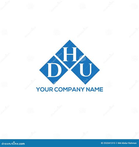 Dhu Letter Logo Design On White Background Dhu Creative Initials Letter Logo Concept Dhu