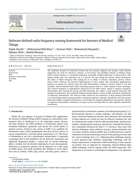 software defined radio frequency sensing framework for internet of