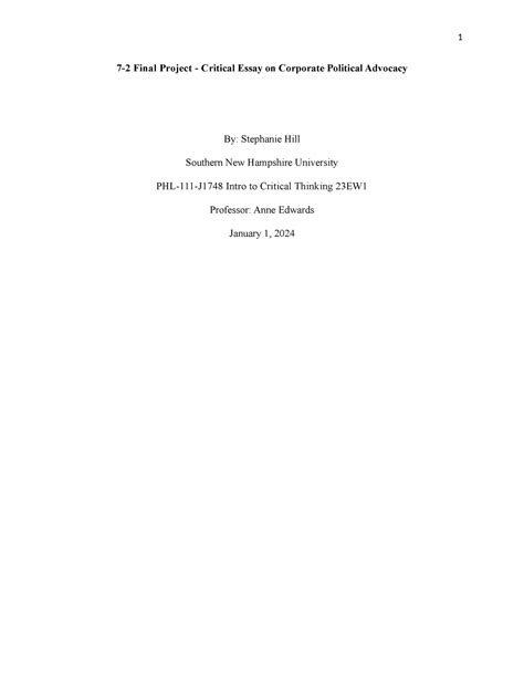 7 Module Final Project 1 7 2 Final Project Critical Essay On