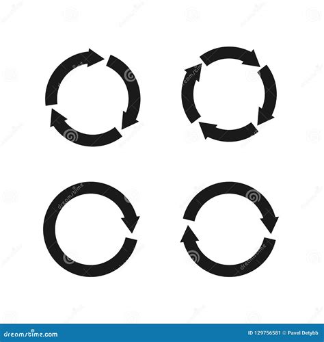 Circle Arrow With Tail Effect Circular Arrows Refresh Update Concept