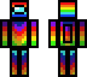 Rainbow Crewmate Among Us Skindex
