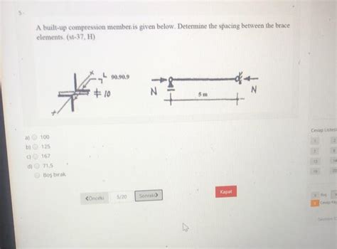 solved a built up compression member is given below