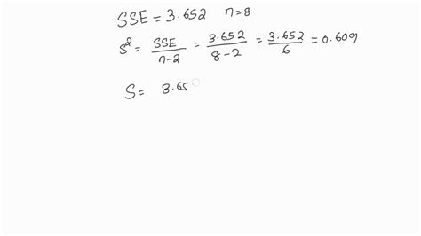solved when a least squares line is fit to the 8 observations in the