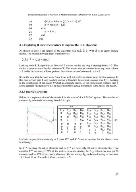 Modified Lll Algorithm With Shifted Start Column For Complexity