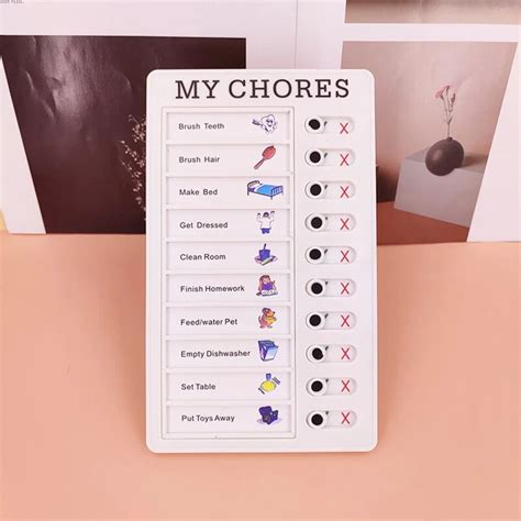 REUSABLE MEMO PLASTIC Board Chore Chart RV Checklist My Chores Elder Notes Car EUR 21 64