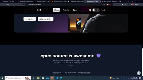 footer is not well designed · issue 1050 · priyankarpal projectshut