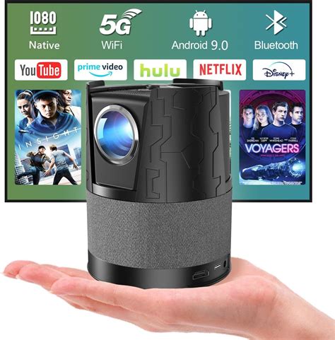 2024 Mini Projector 4k Supported Portable Native 1080p Outdoor Movie 2 4 5g Wifi