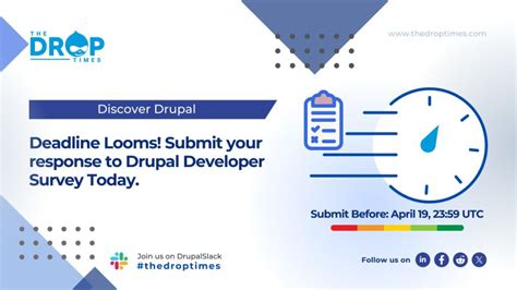 the drop times on linkedin drupal opensource survey today