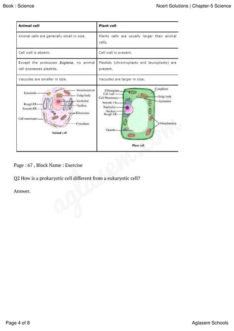 NCERT Solutions Class Science Chapter The Fundamental Unit Of Life Question Answer