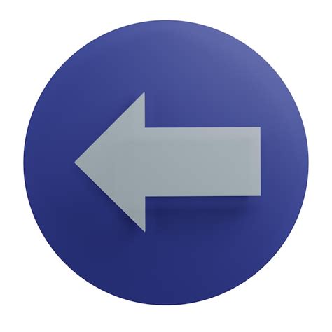 Premium PSD 3 D Illustration Of Previous Button Uiux Icon With
