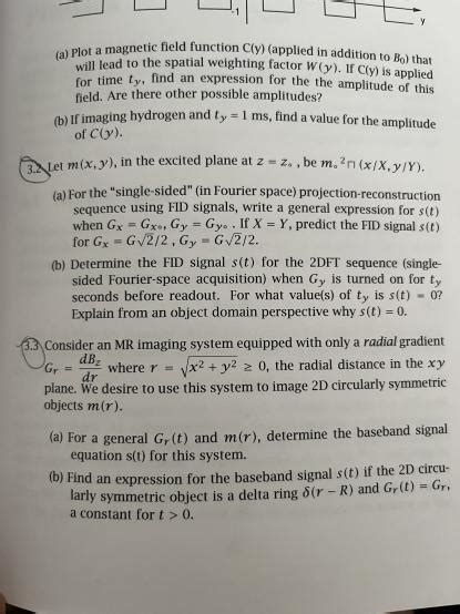 Solved A Plot A Magnetic Field Function Cy Applied In
