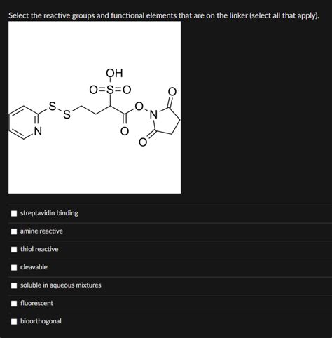 Solved Select The Reactive Groups And Functional Elements