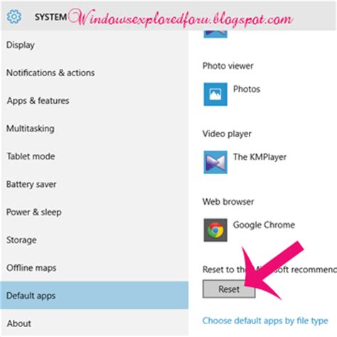 Logeshwaran Org Reset All Apps To Default In Windows