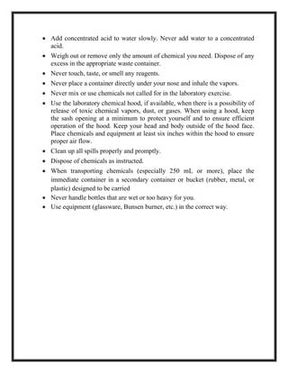 Lab Safety Dos And Don PDF