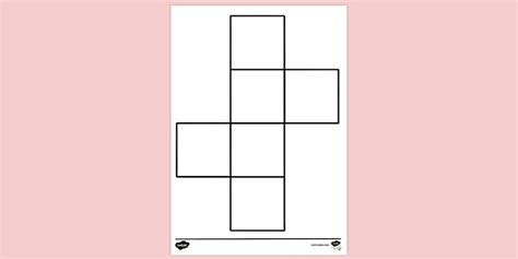 Cube Net Colouring Colouring Sheets Hecho Por Educadores