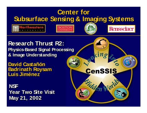 Pdf Center For Subsurface Sensing Imaging Systems · 2002 05 28 · Center For Subsurface Sensing