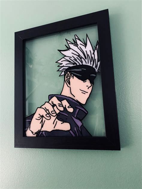 Gojo Glass Painting Painting Art And Collectibles Pe