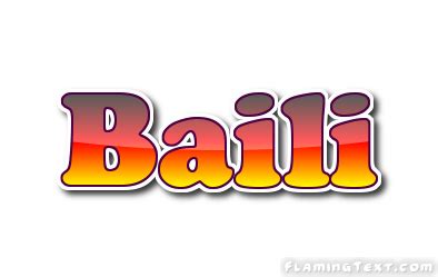 Baili Logo | Free Name Design Tool from Flaming Text