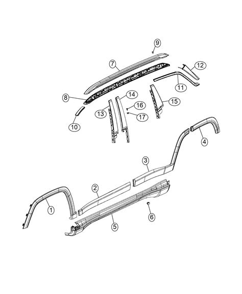 Jeep Compass Rail Luggage Rack Side Right Right Side 5ur18rxfac