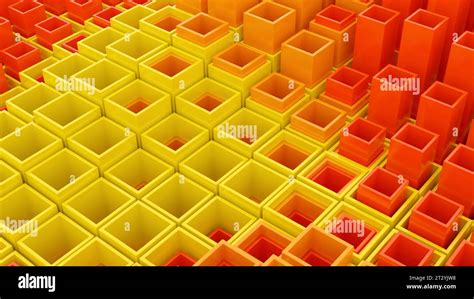 abstract wave motion of cubic silhouettes design rows of bars moving
