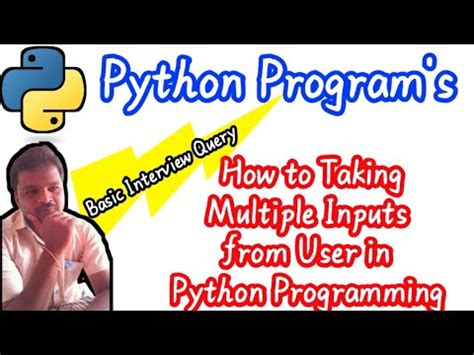How To Taking Multiple Inputs From User In Python Programming Python