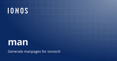 Man Cli Ionosctl